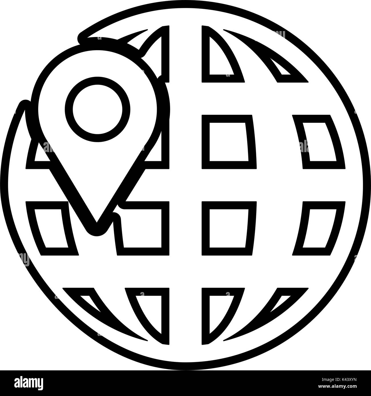 Global sphere and gps mark design Stock Vector Image & Art - Alamy