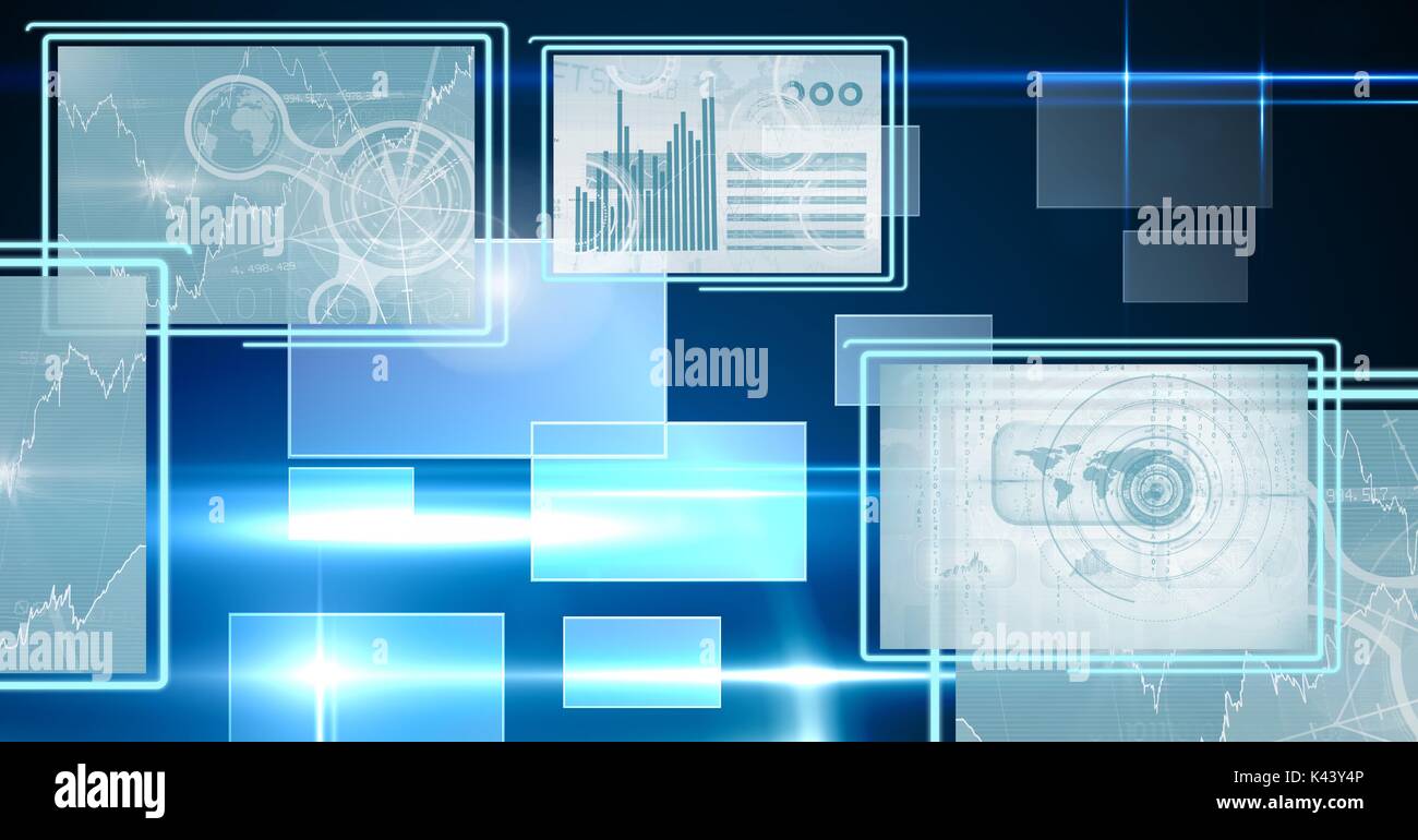 Digital composite of technology interface panels Stock Photo - Alamy