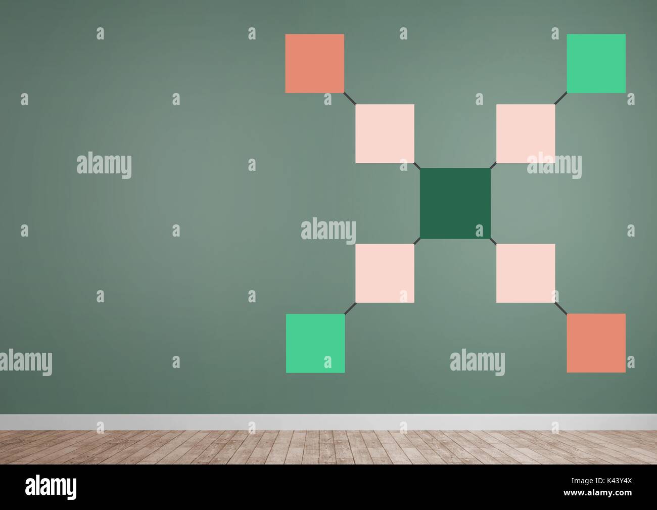 Digital composite of Colorful mind map over room background Stock Photo ...