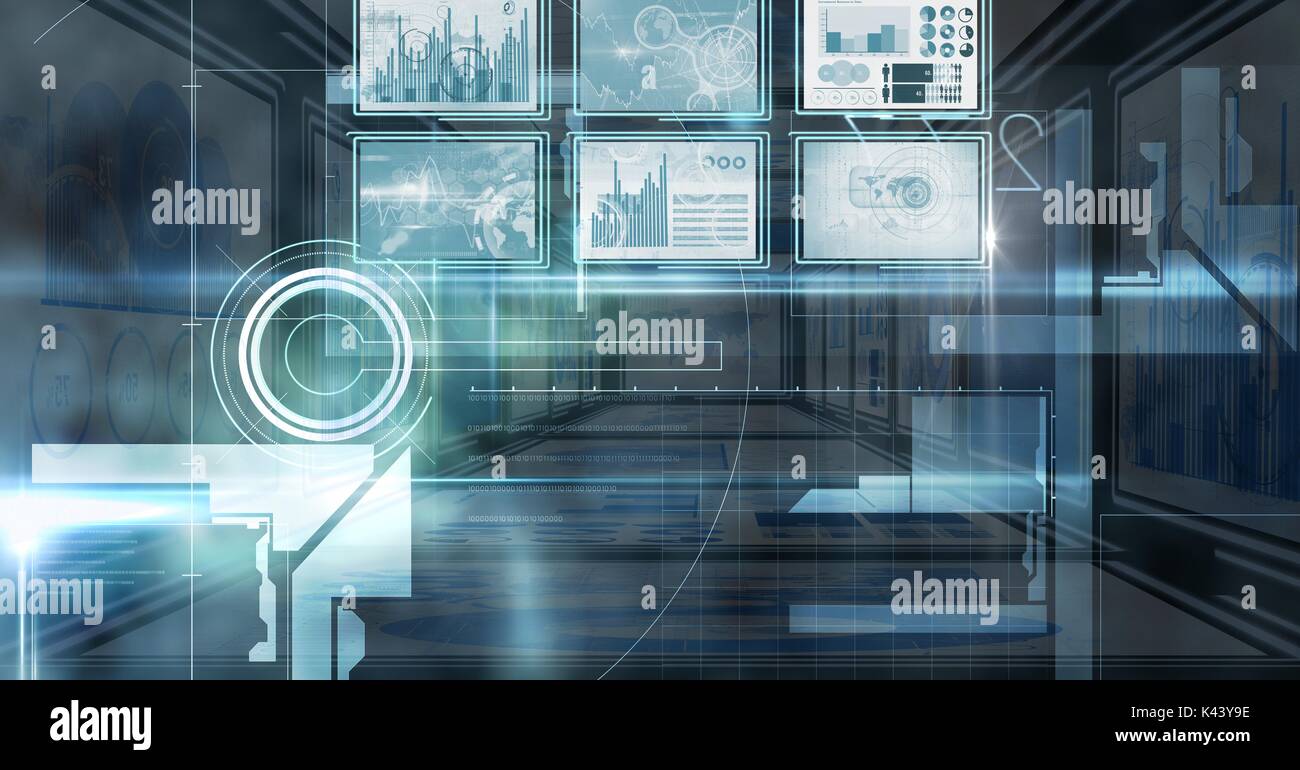 Digital composite of technology interface panels Stock Photo - Alamy