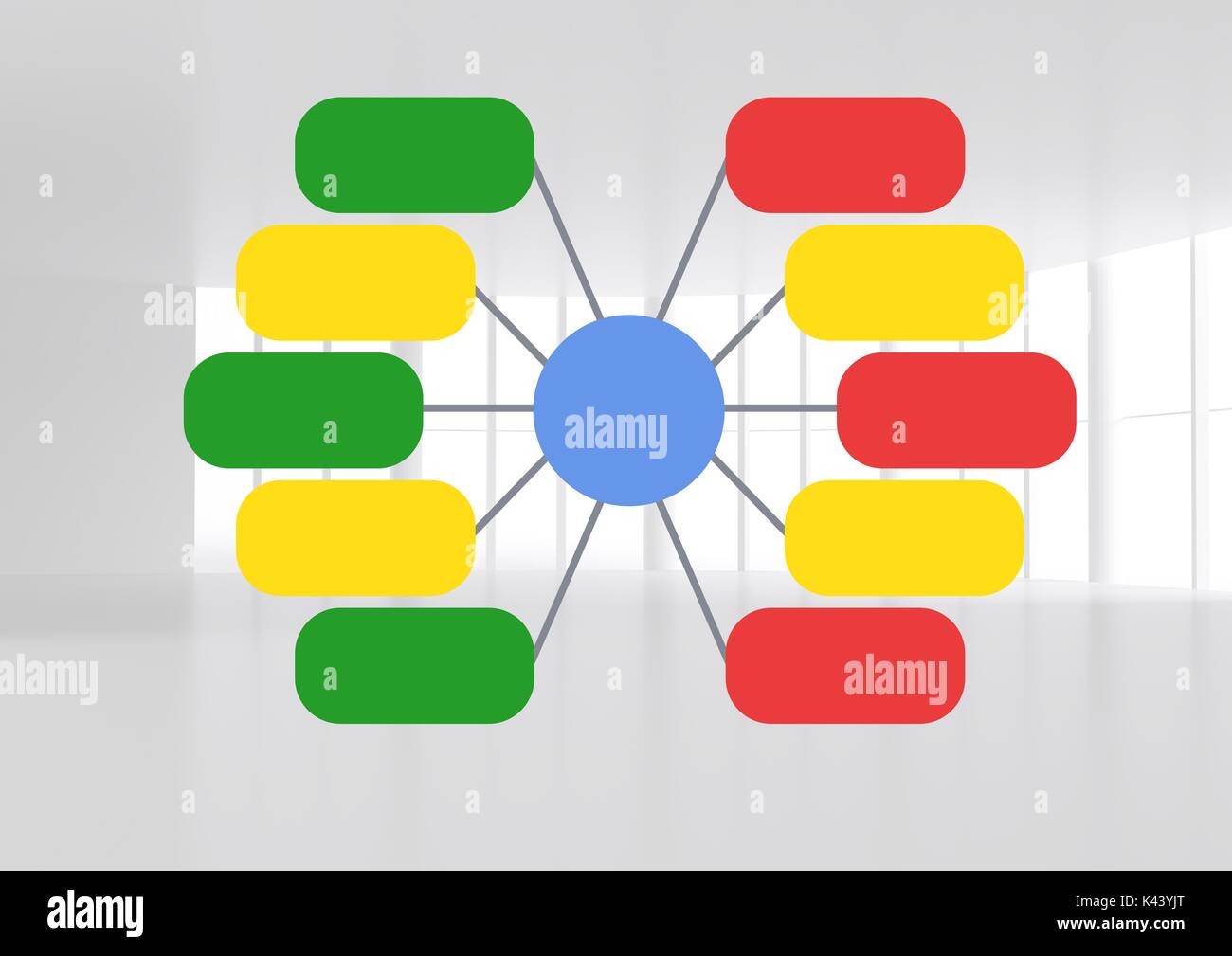 Digital composite of Colorful mind map over bright background Stock ...