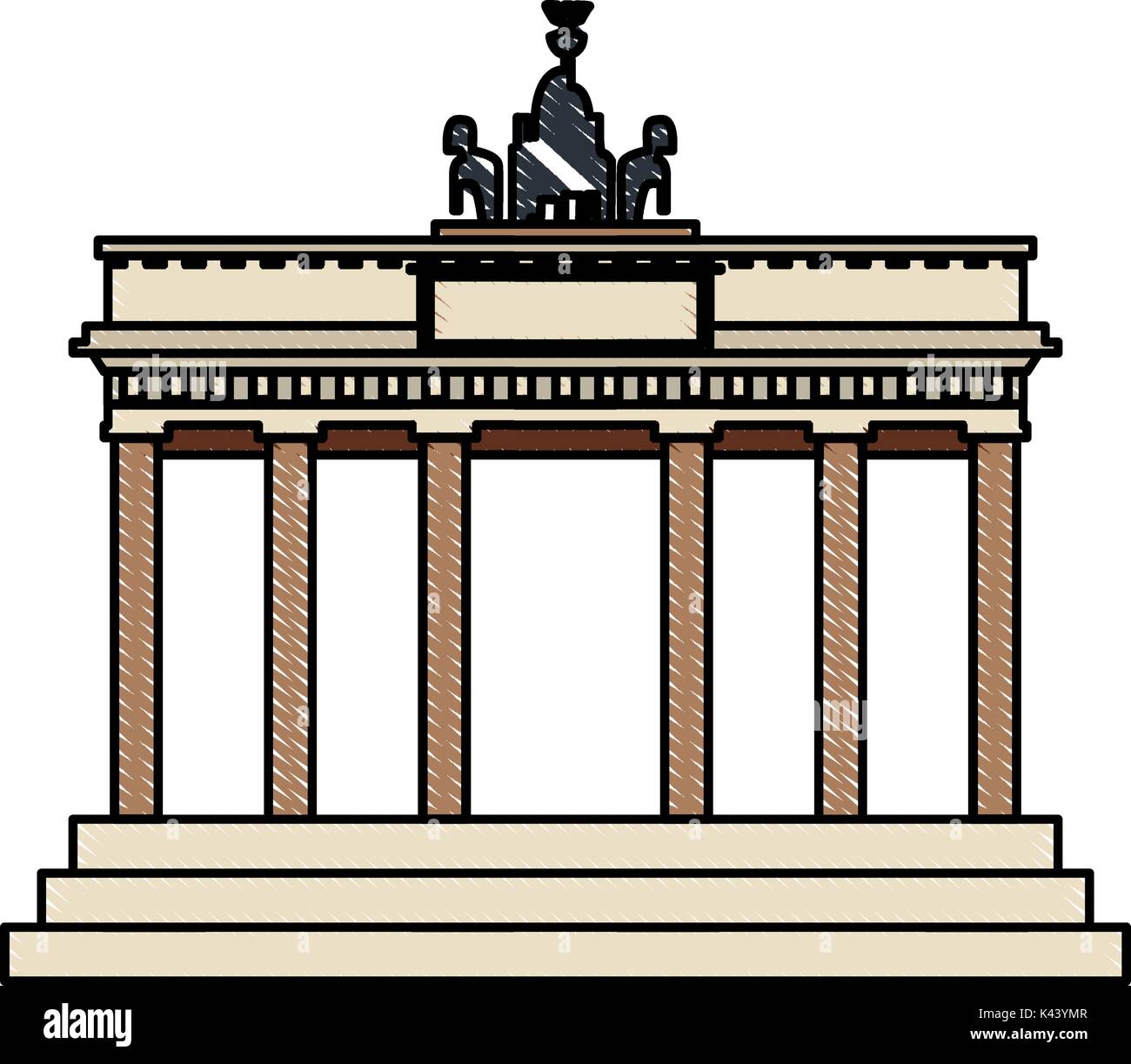 Historic brandenburg gate Stock Vector Images - Alamy