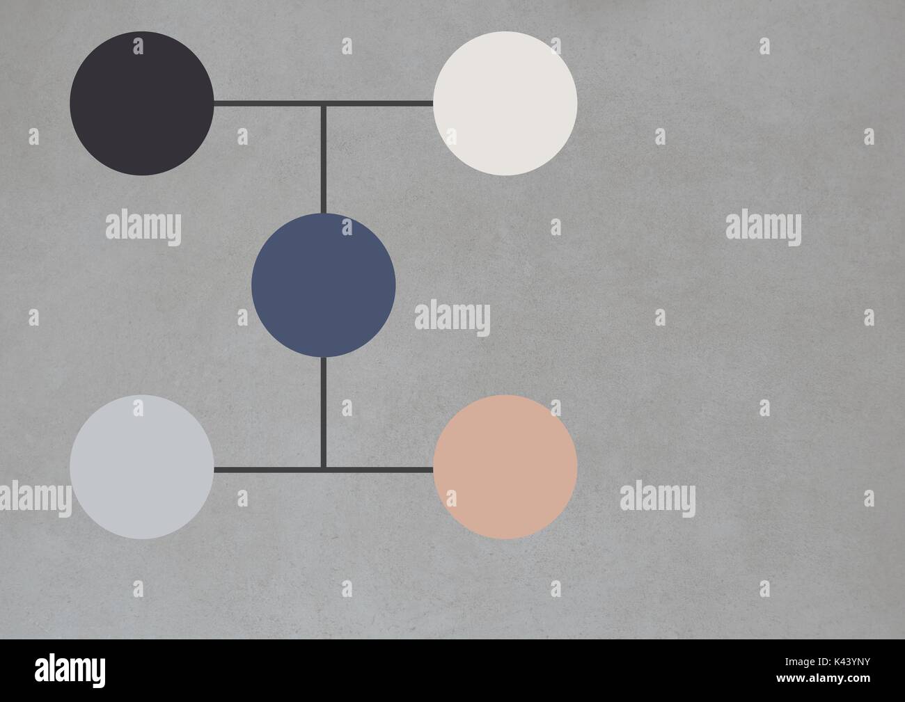 Digital composite of mind map over grey background Stock Photo - Alamy