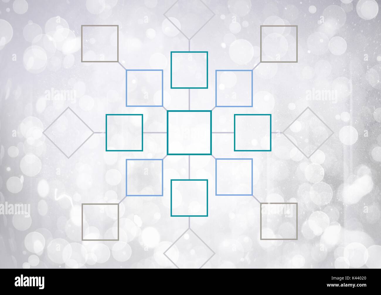 Digital composite of Colorful mind map over bright background over ...