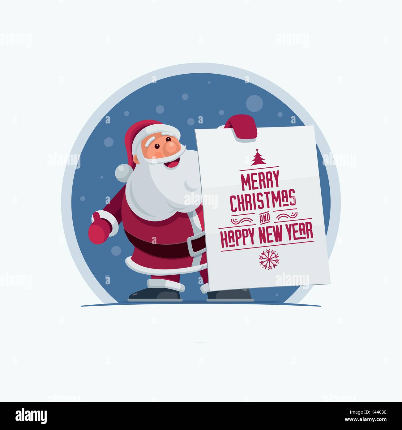 Vector illustration of Santa Claus. Christmas concept design. Santa ...