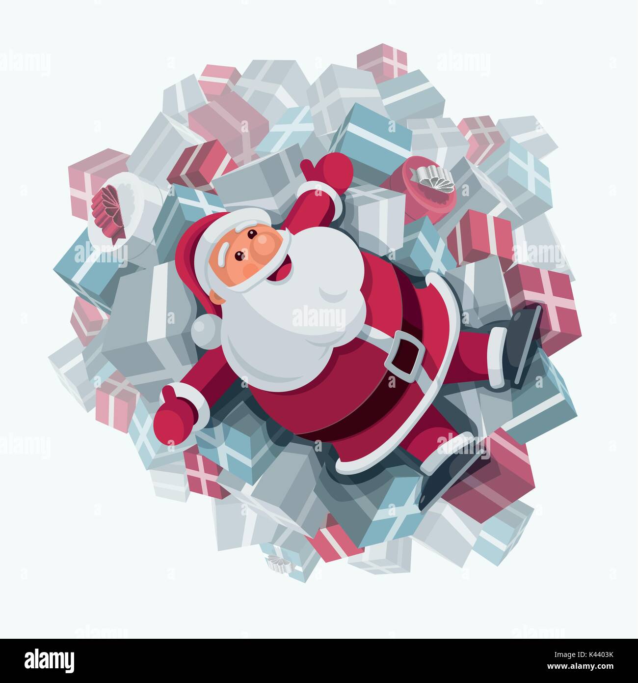 Vector illustration of Santa Claus. Christmas concept design. Santa ...