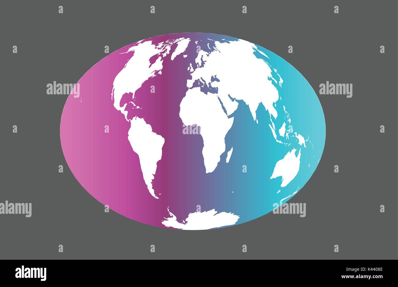Planet Earth with world map neon color Stock Vector Image & Art - Alamy