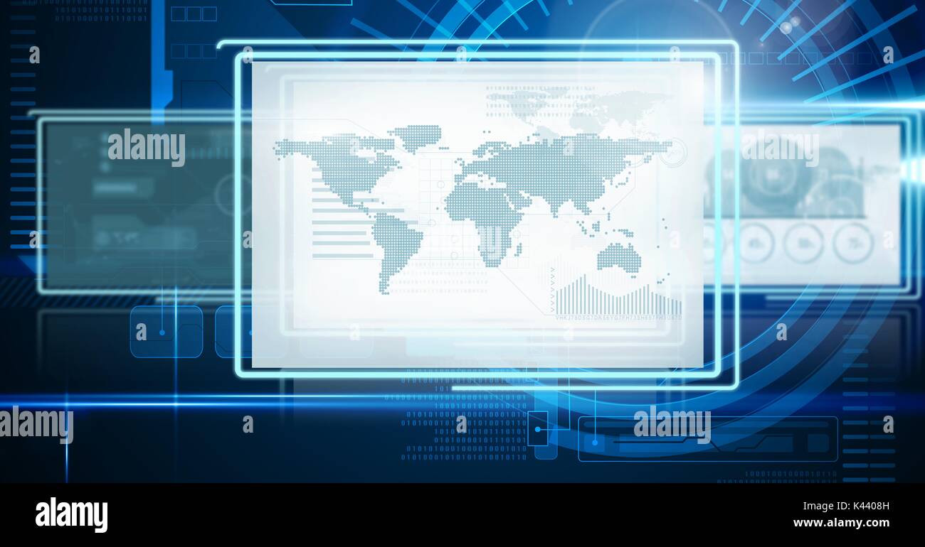 Digital composite of technology interface panels Stock Photo - Alamy