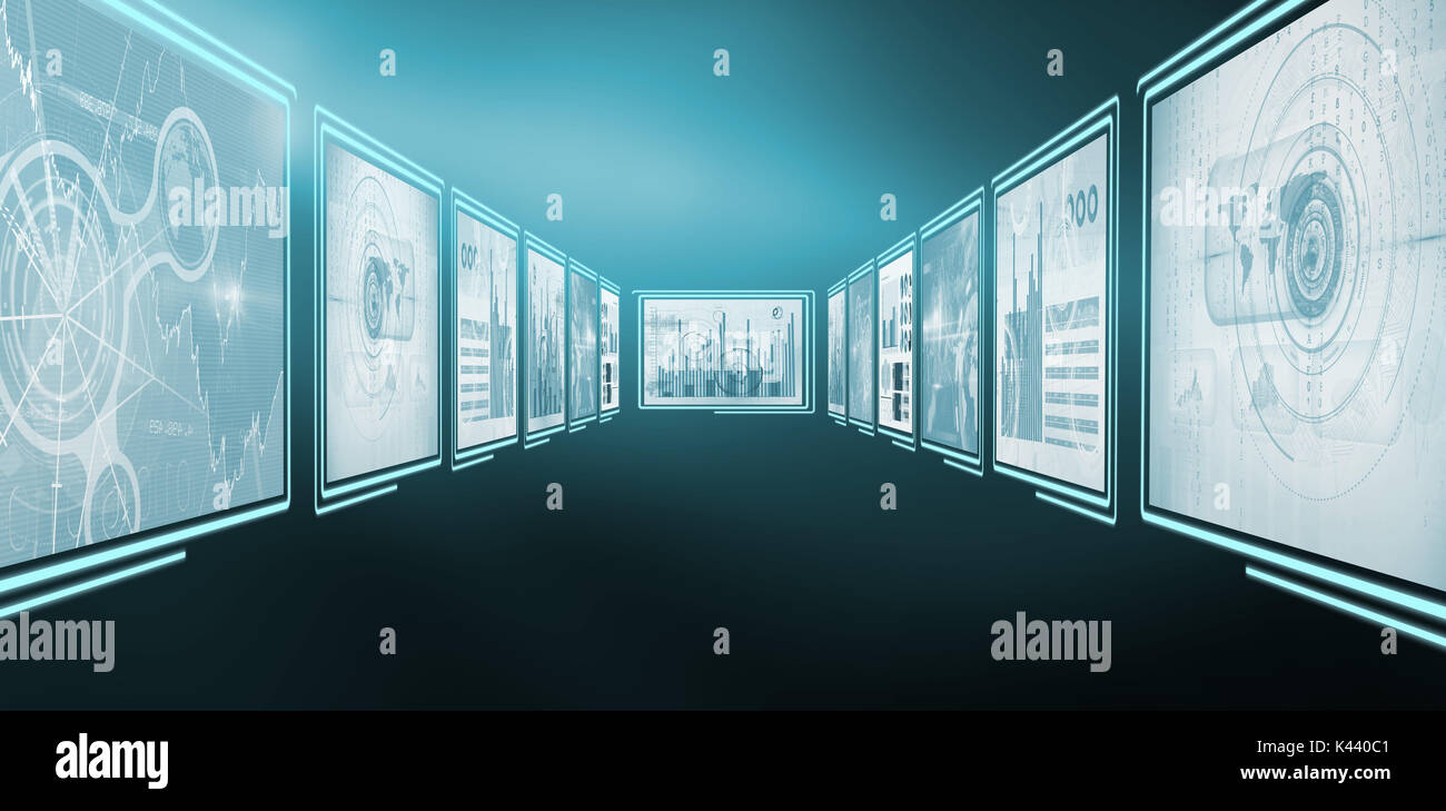 3d Computer graphic image of business diagrams arranged Stock Photo - Alamy