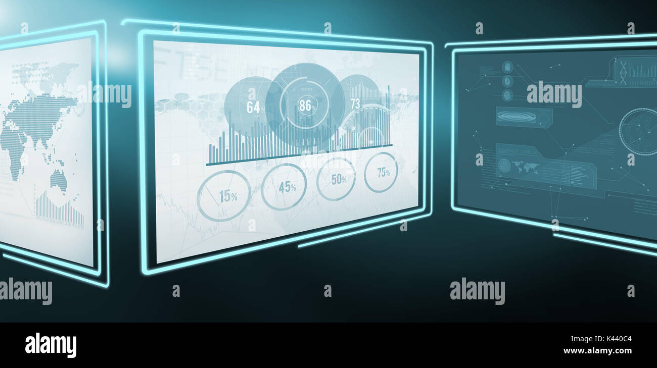 3d Vector image of business growth graphs against white background ...
