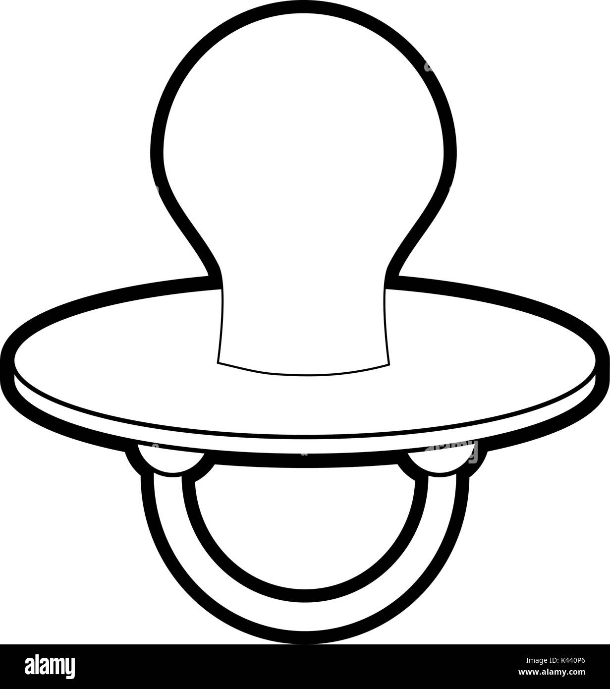 Baby pacifier clip art Black and White Stock Photos & Images - Alamy