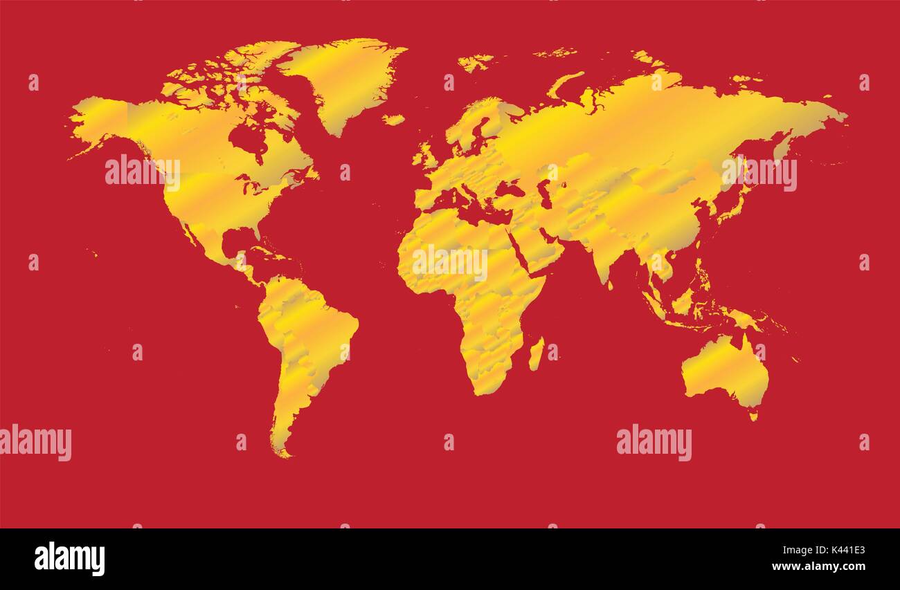 World map yellow color vector Stock Vector Image & Art - Alamy