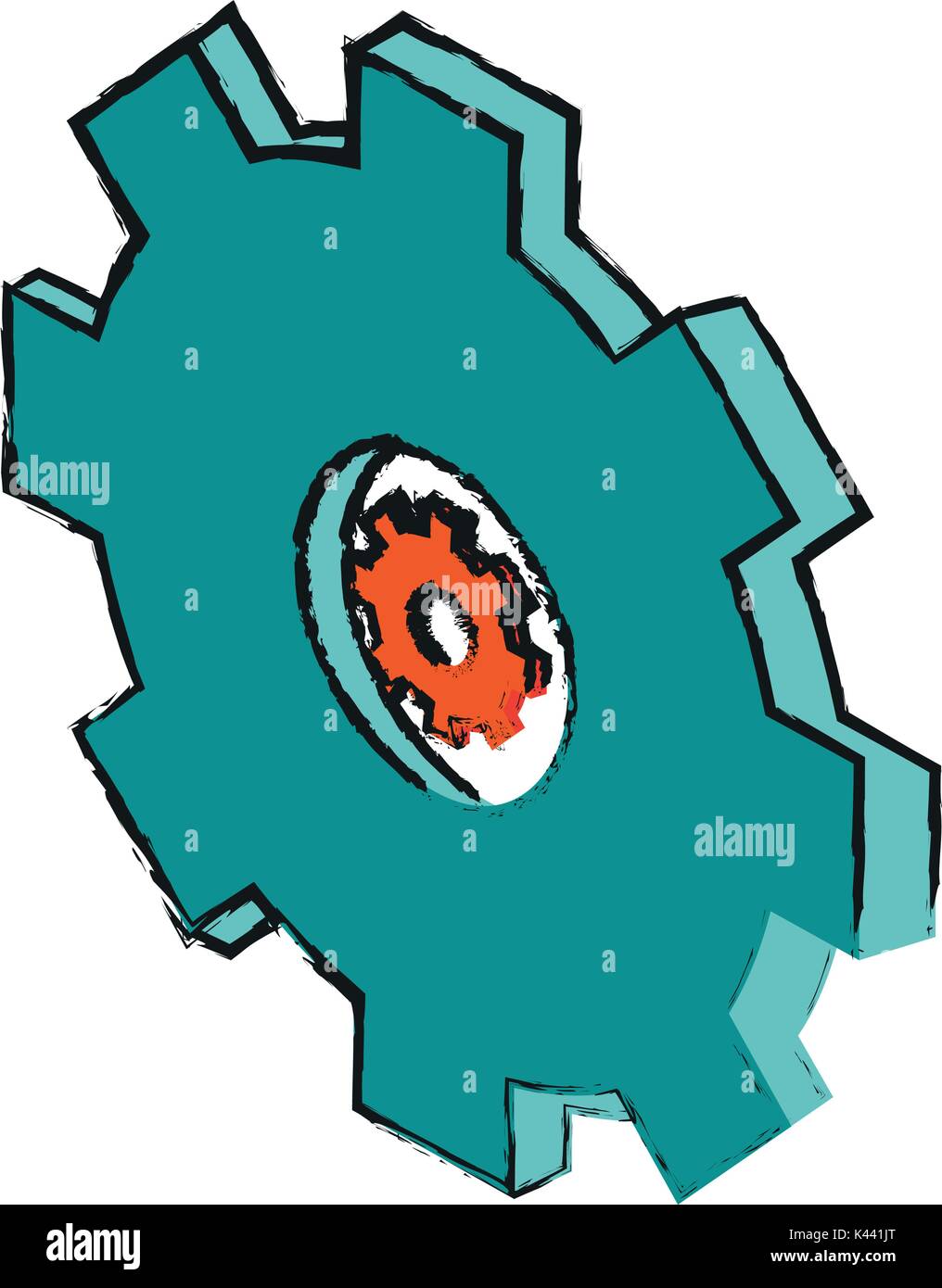 Gear machinery piece Stock Vector Image & Art - Alamy