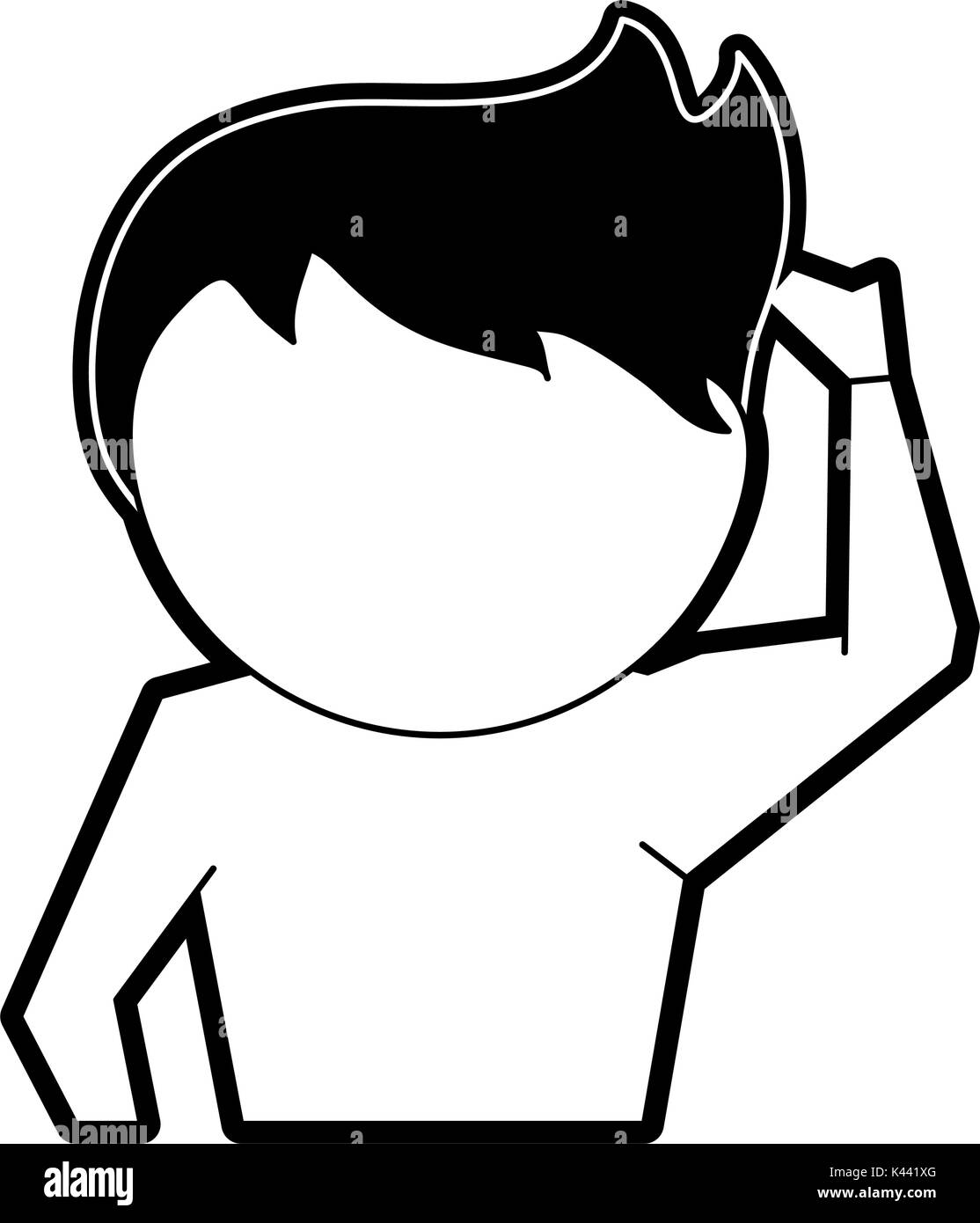 Confused black male Stock Vector Images - Alamy