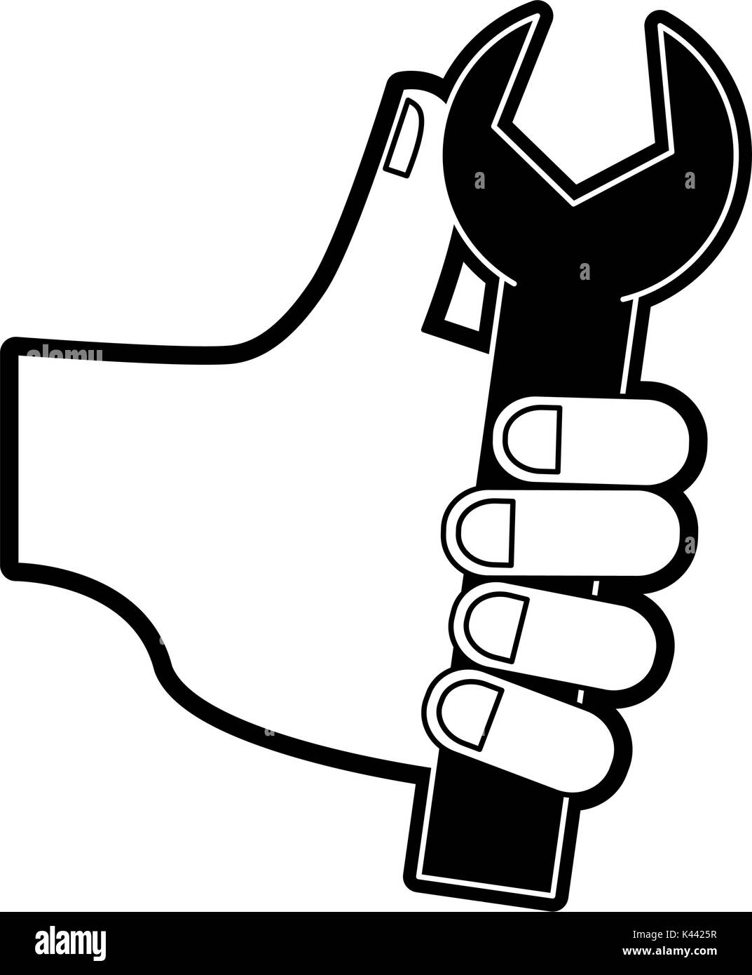 Wrench tool isolated Stock Vector Image & Art - Alamy