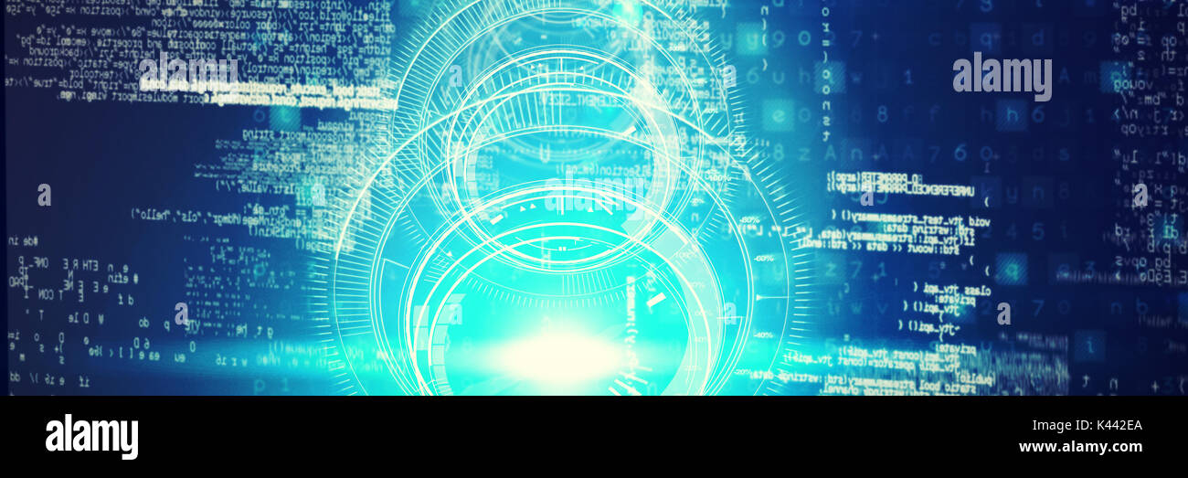 Computer graphic image of interface against white background Stock ...