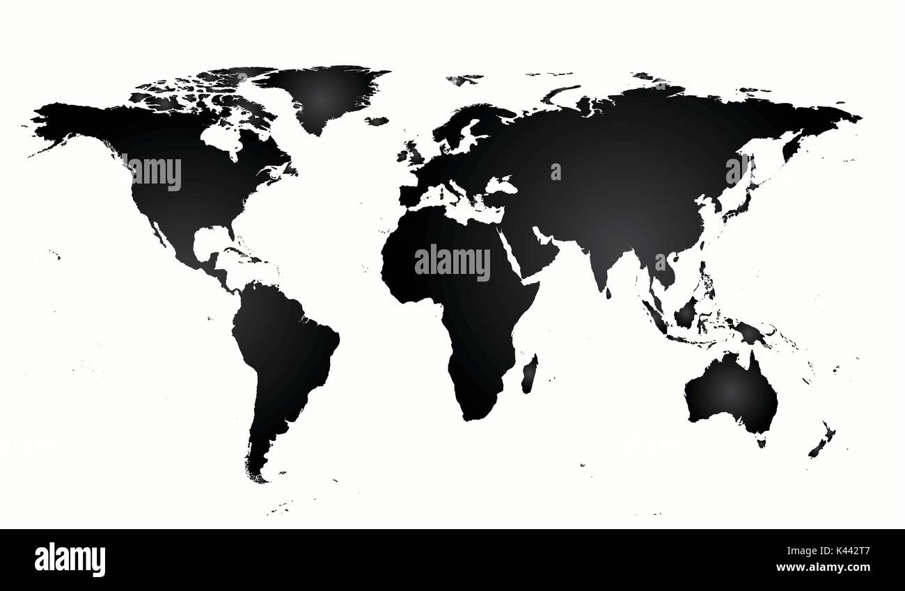 World map black color vector Stock Vector Image & Art - Alamy