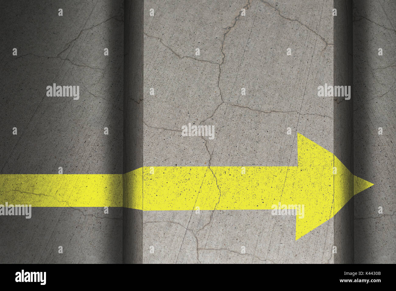 Vector illustration of arrow against overhead view of old steps Stock ...