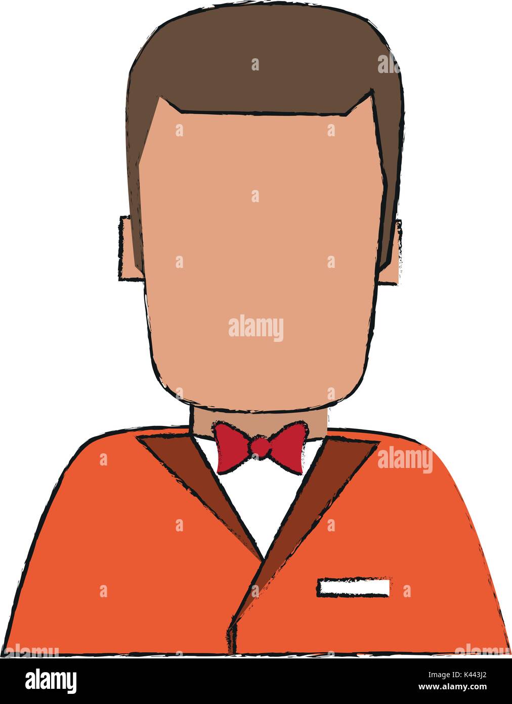 Waiter faceless cartoon Stock Vector Image & Art - Alamy