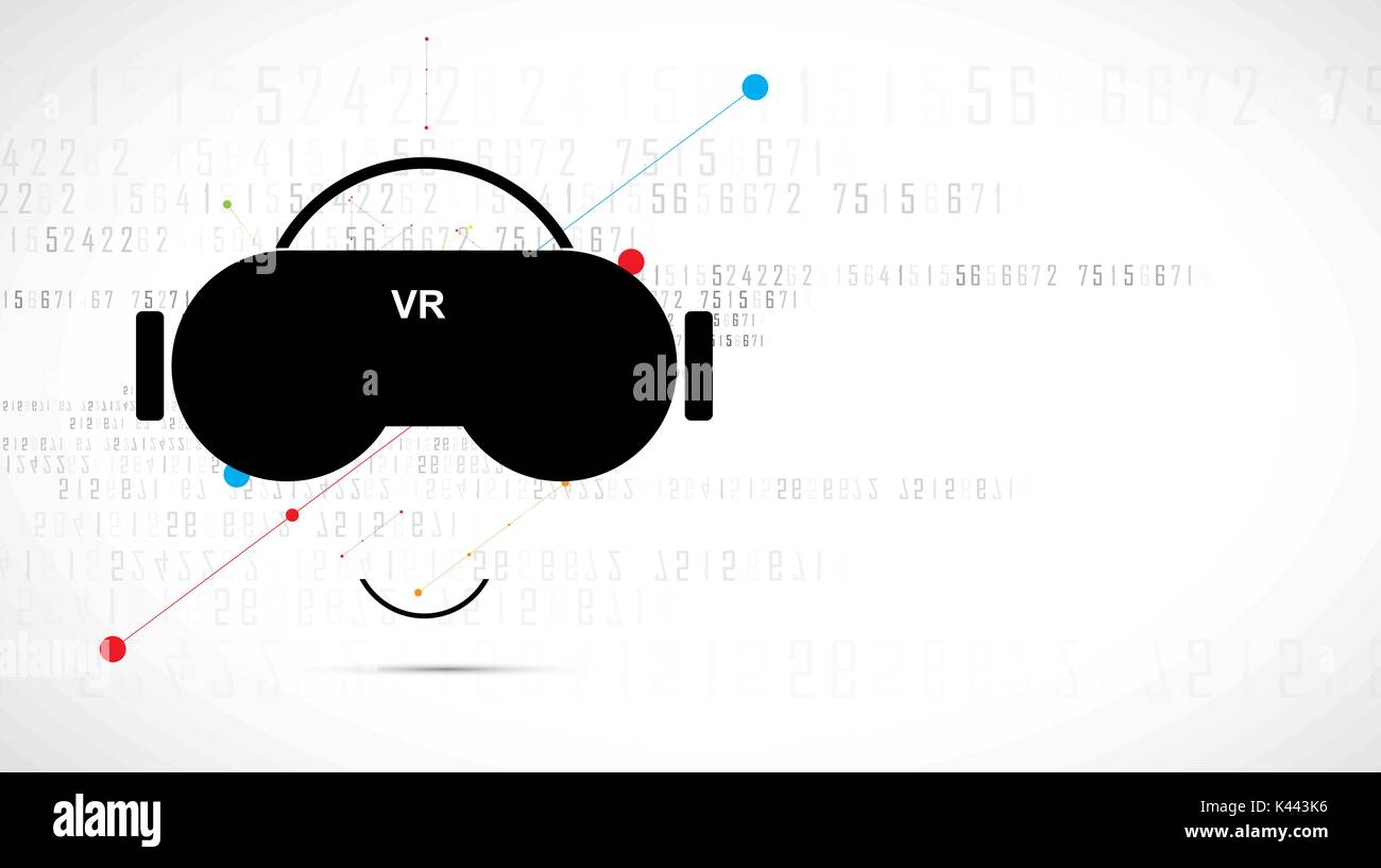 virtual reality in life future technology abstract background Stock ...