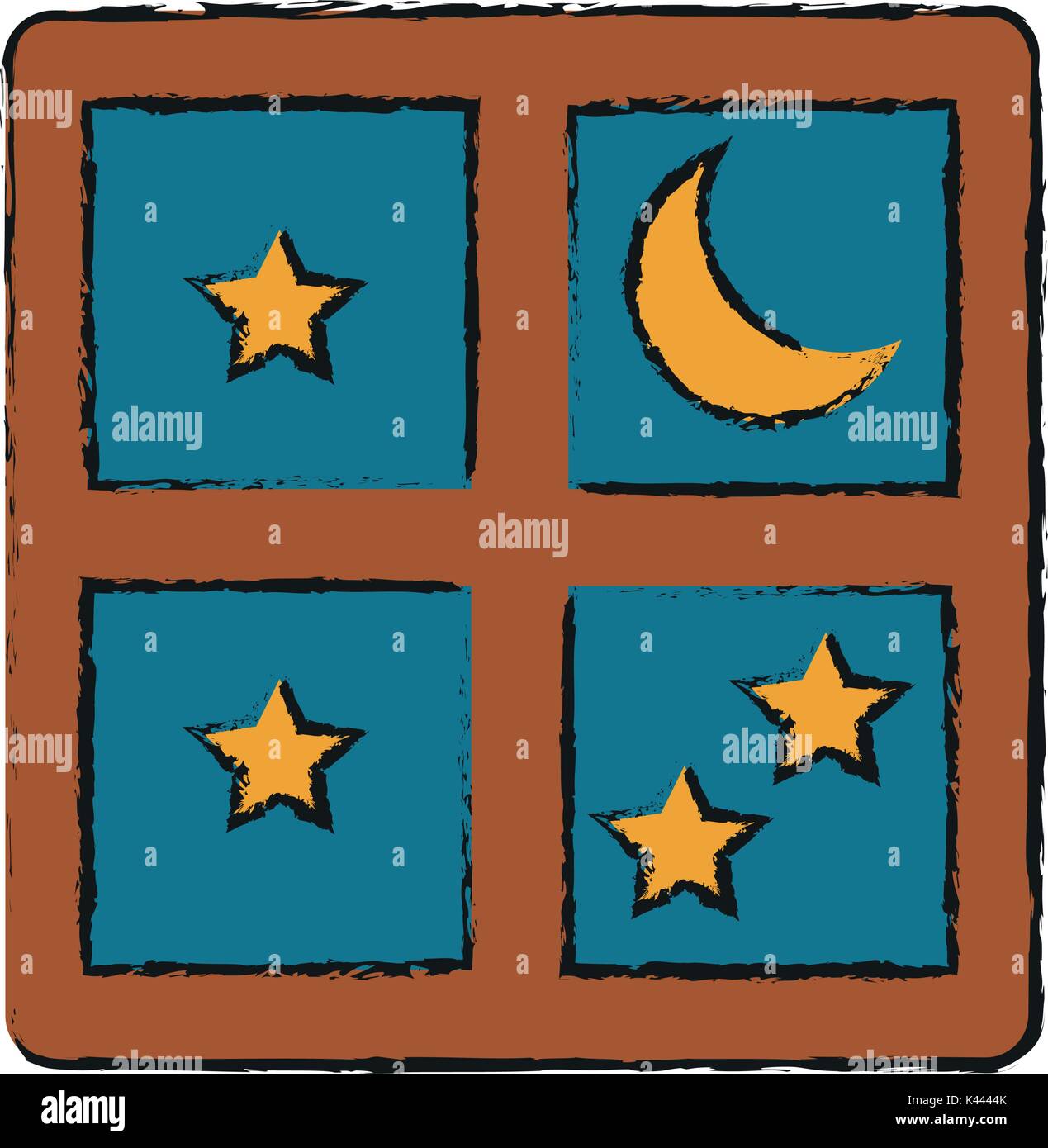 Window night view Stock Vector Image & Art - Alamy
