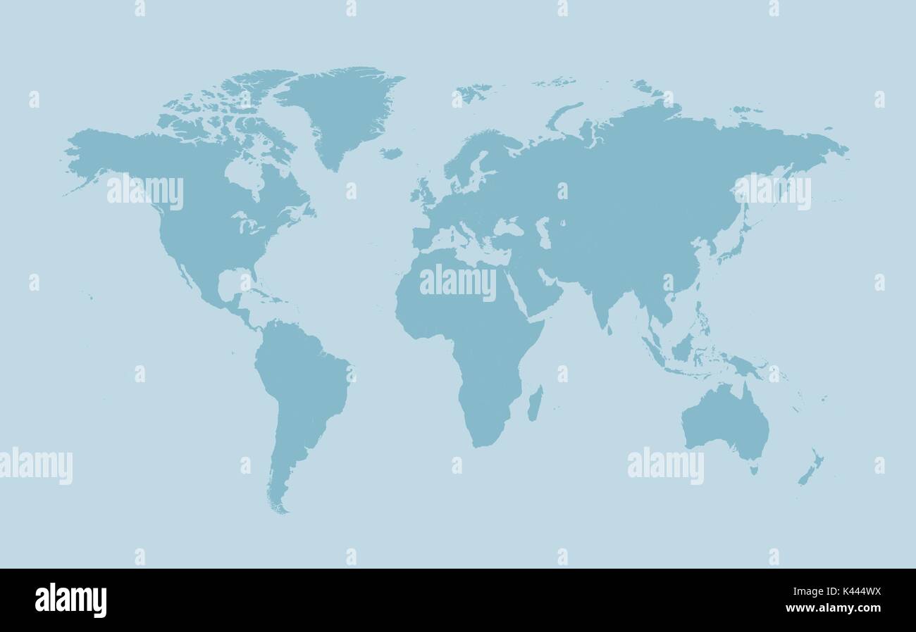 World map blue light color, vector Stock Vector Image & Art - Alamy