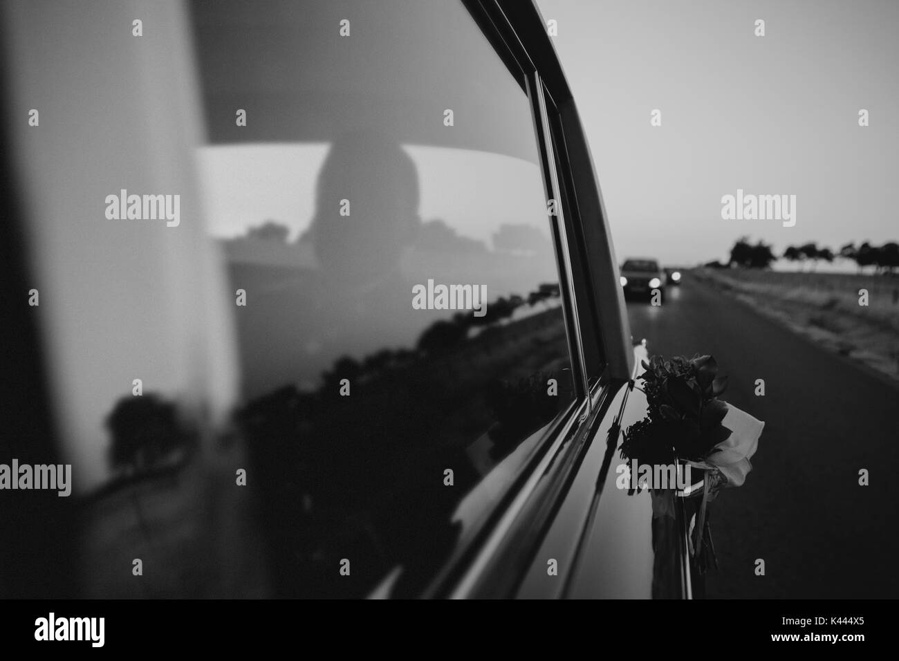 Vintage car white background side view Black and White Stock Photos ...