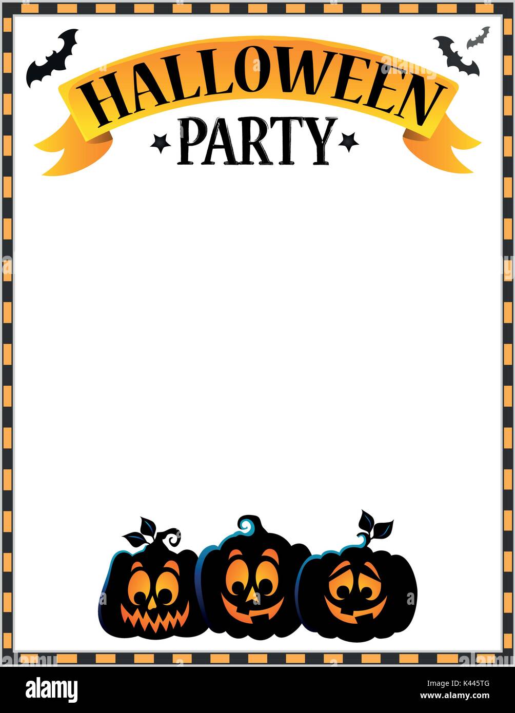 Halloween party sign theme image 3 - eps10 vector illustration Stock ...