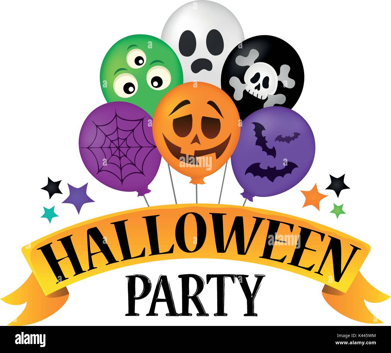 Halloween party sign theme image 4 - eps10 vector illustration Stock ...