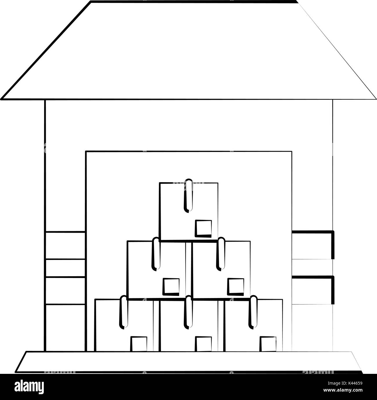 Warehouse storage building Stock Vector Image & Art - Alamy