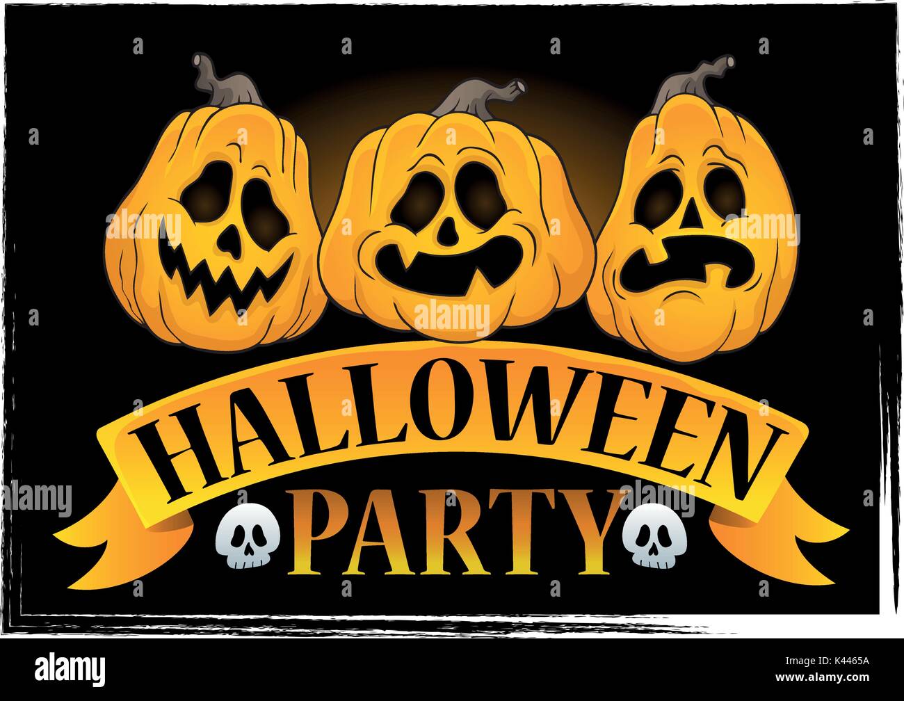 Halloween party sign topic image 3 - eps10 vector illustration Stock ...