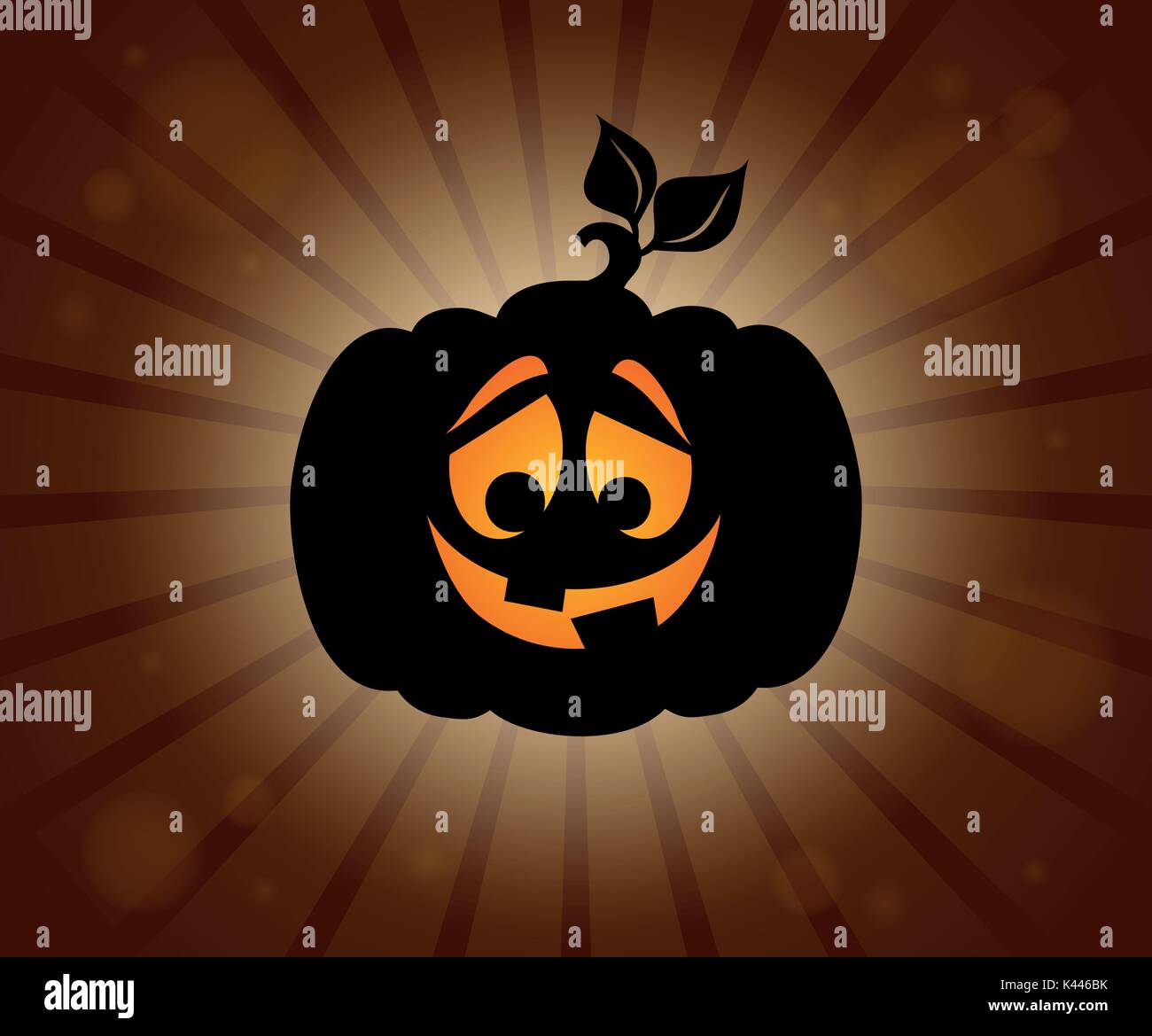 Halloween pumpkin silhouette topic 1 - eps10 vector illustration Stock ...