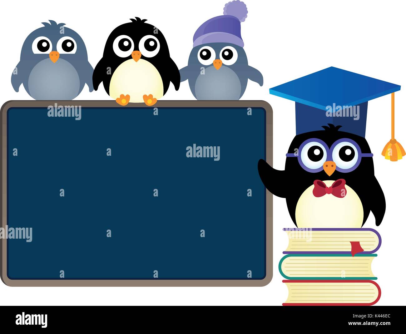 School penguins theme image 1 - eps10 vector illustration Stock Vector ...