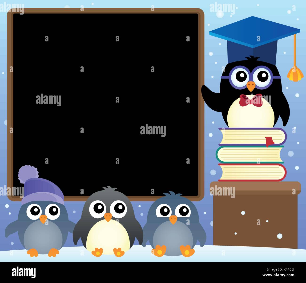 School penguins theme image 2 - eps10 vector illustration Stock Vector ...