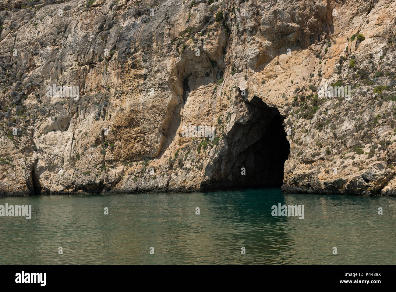 Inland Sea at Dwejra bay, near the collapsed Azure window. Gozo, Malta ...