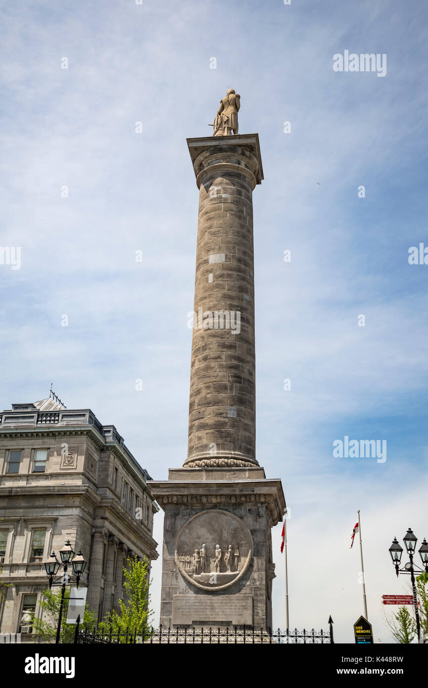 Nelson's Column in Montreal Stock Photo - Alamy