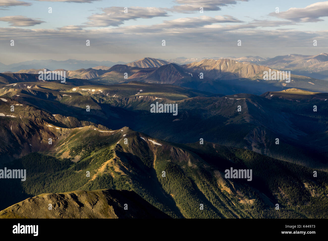 An aerial view from the summit of Grays Peak, Colorado Stock Photo - Alamy