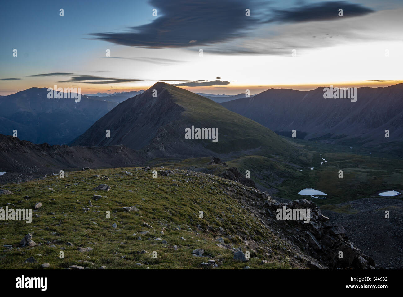 From the side of Grays Peak, looking down on the famous Kelso Ridge ...