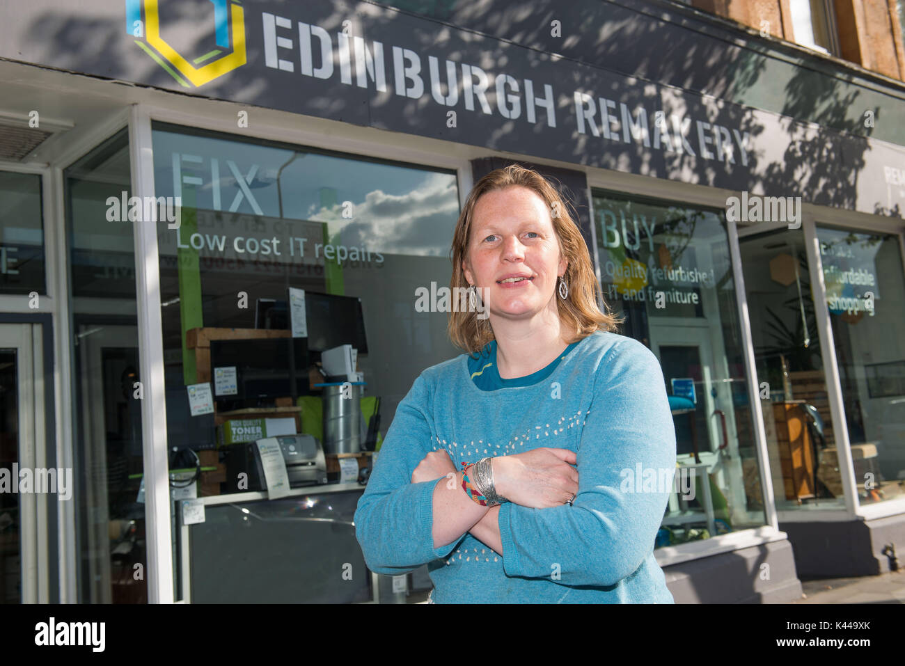 Picture: Edinburgh remakery - Leith Walk, Founder Sophie Unwin Stock ...