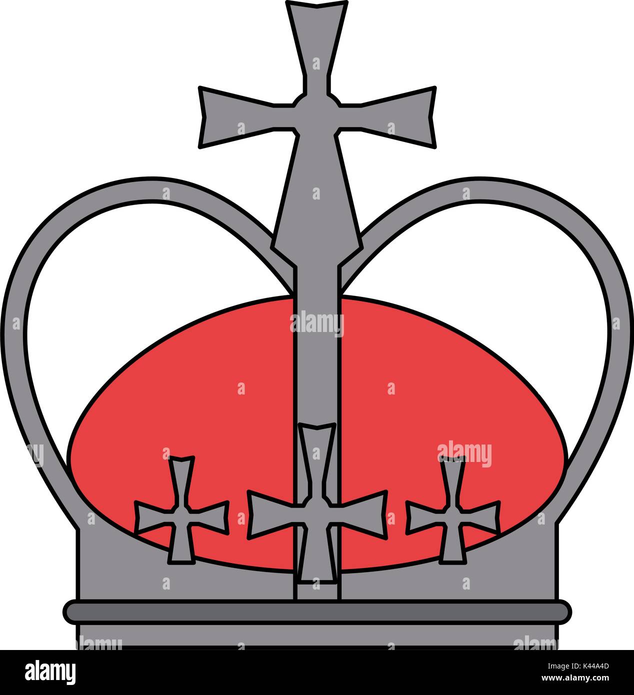 royal crown with crosses icon image Stock Vector Image & Art - Alamy