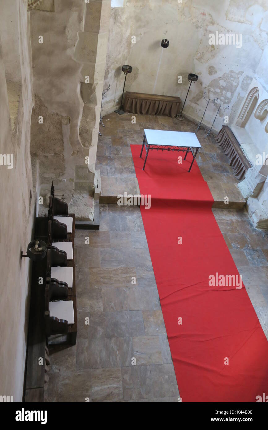 Interior of Corvin castle in Hunedoara, Romania Stock Photo - Alamy