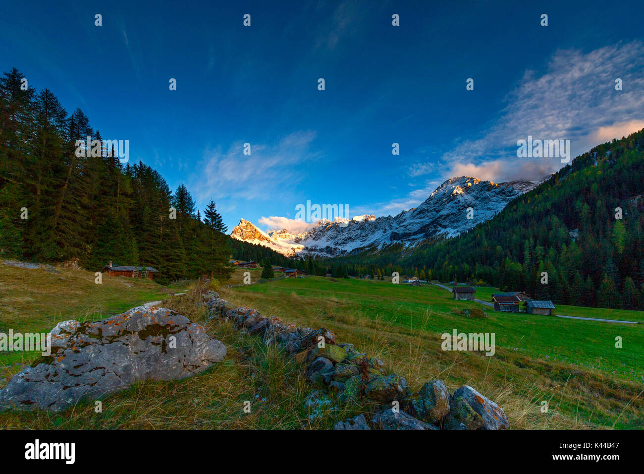 Europe,Italy,Dolomites,Trentino,Fassa valley. San Nicolò valley Stock ...