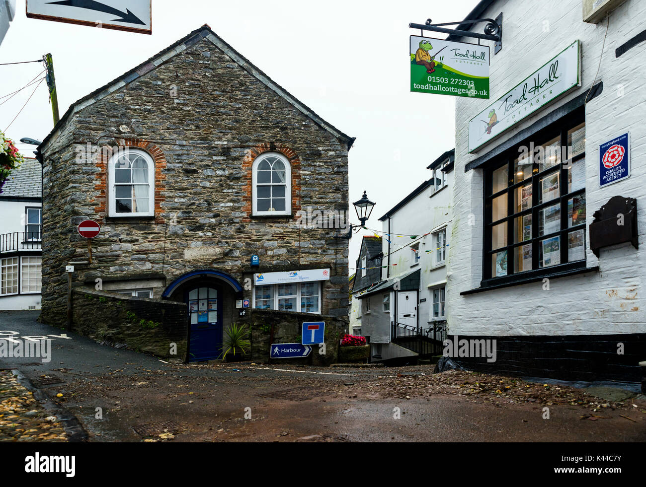 Polperro, Cornwall. September 3rd, After the rain and flooding Polperro ...