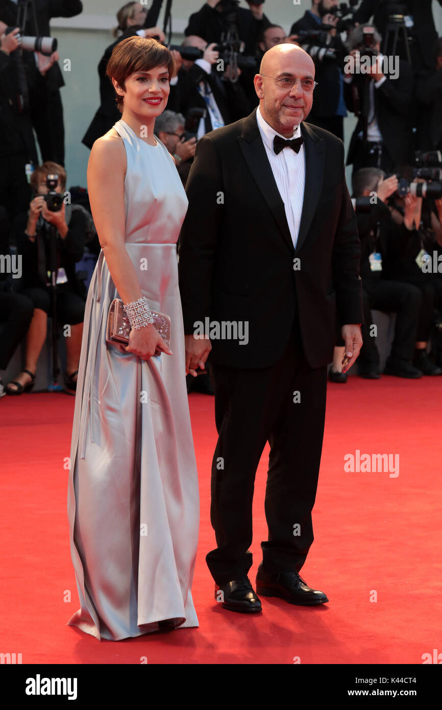 VENICE, ITALY - SEPTEMBER 03: Director Paolo Virzi and his wife Micaela ...