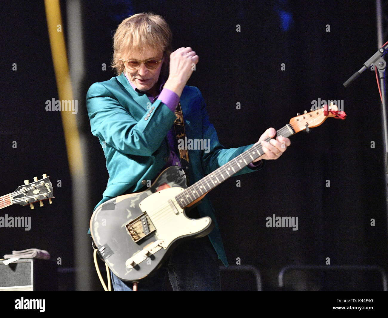 Czech born US guitarist Ivan Kral performs at the concert during his ...