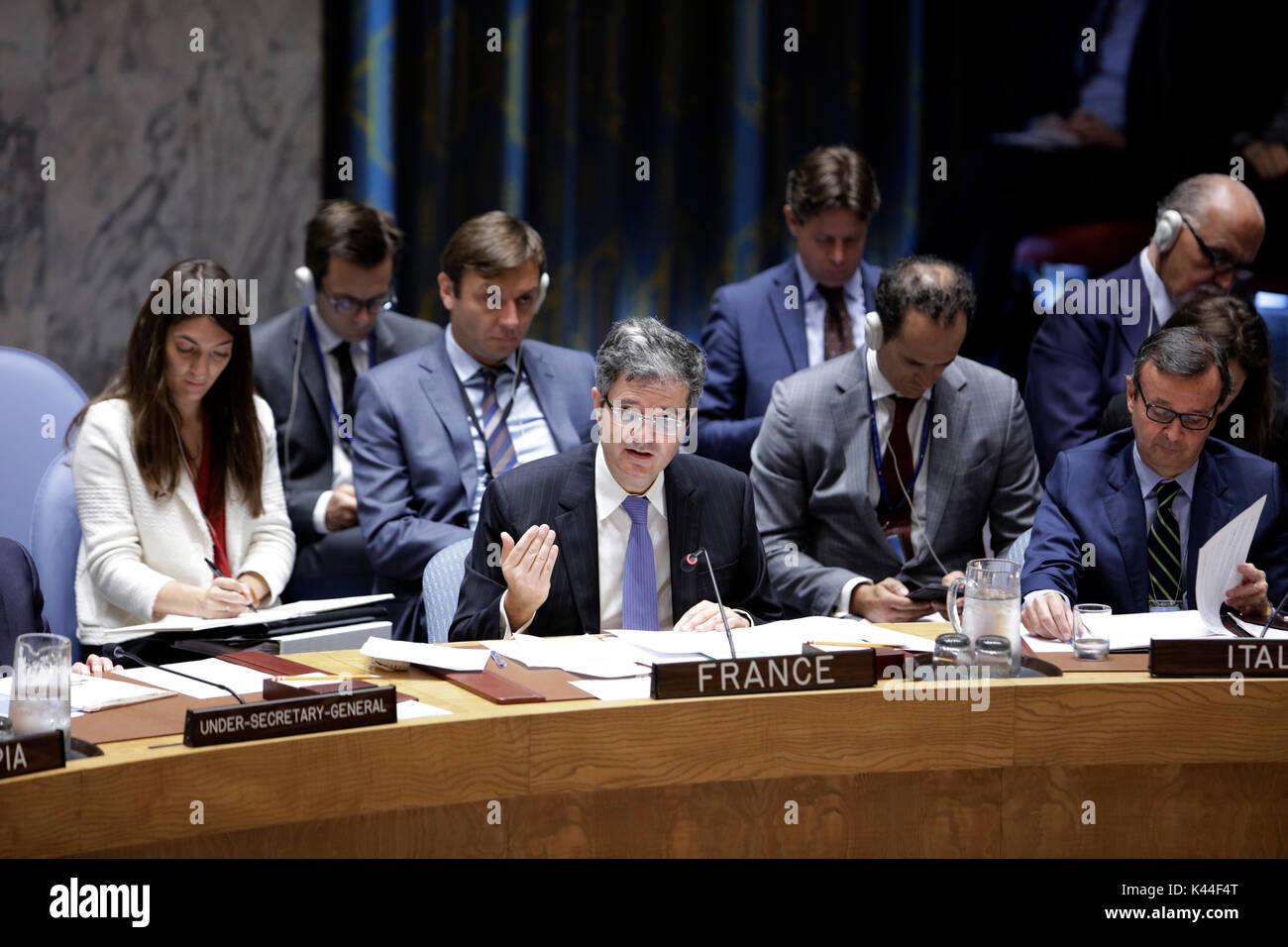 United Nations. 4th Sep, 2017. French ambassador to the United Nations ...