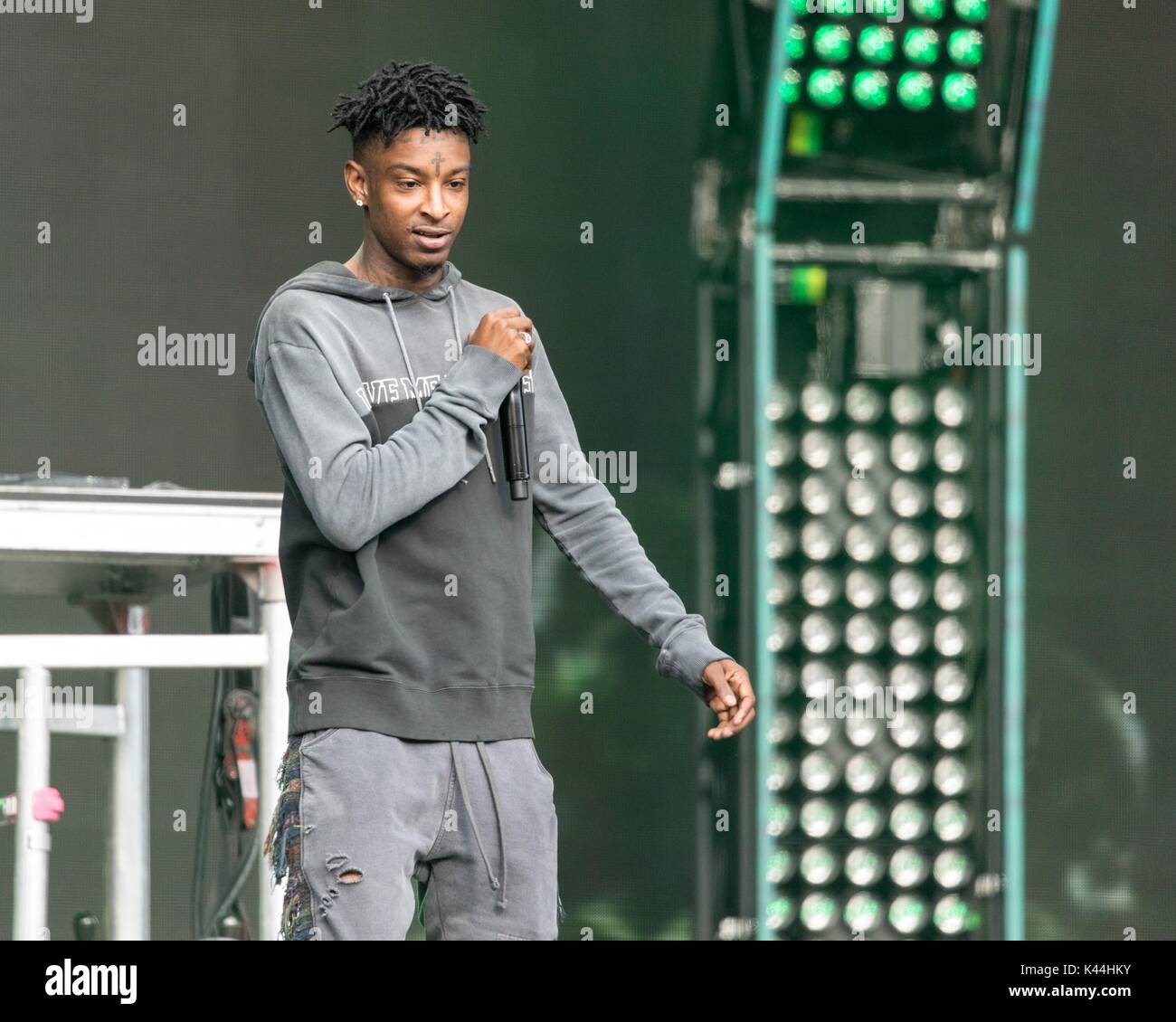 Philadelphia, Pennsylvania, USA. 3rd Sep, 2017. Rapper 21 SAVAGE ...