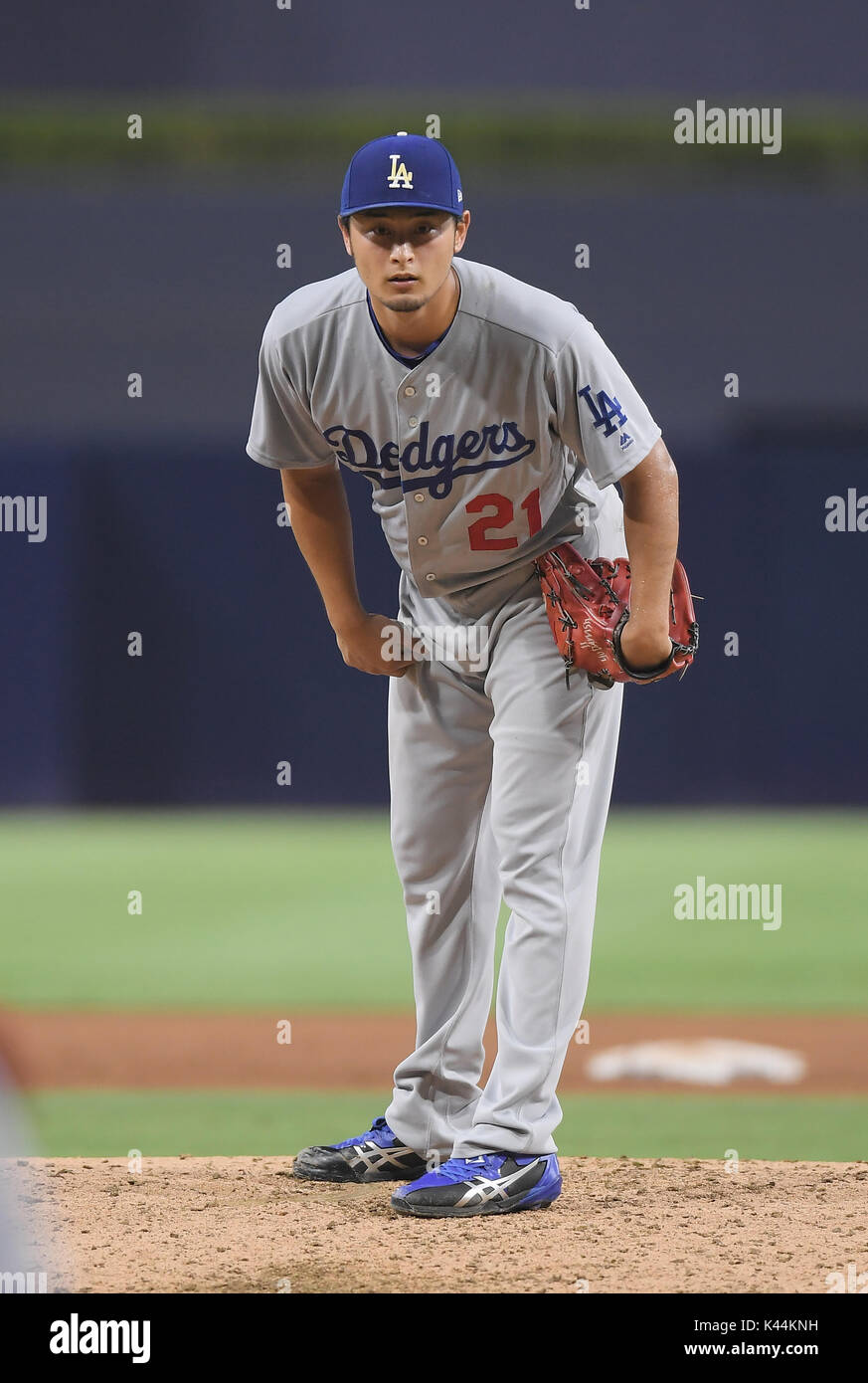 San Diego, California, USA. 2nd Sep, 2017. Yu Darvish (Dodgers) MLB ...
