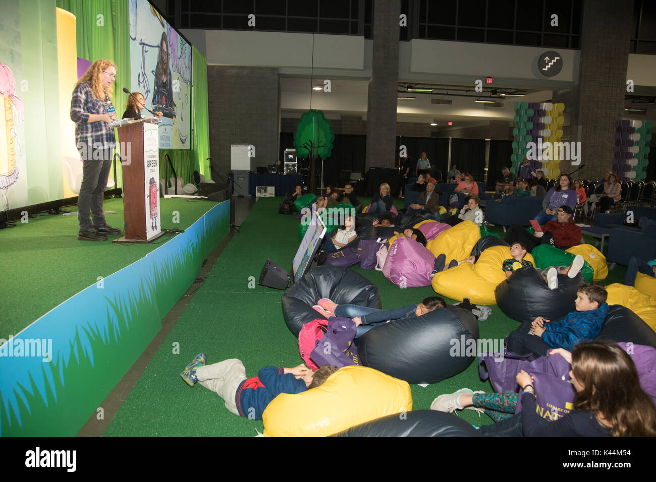 Amy Sarig King appears on the Children's Green Stage at the 17th annual ...