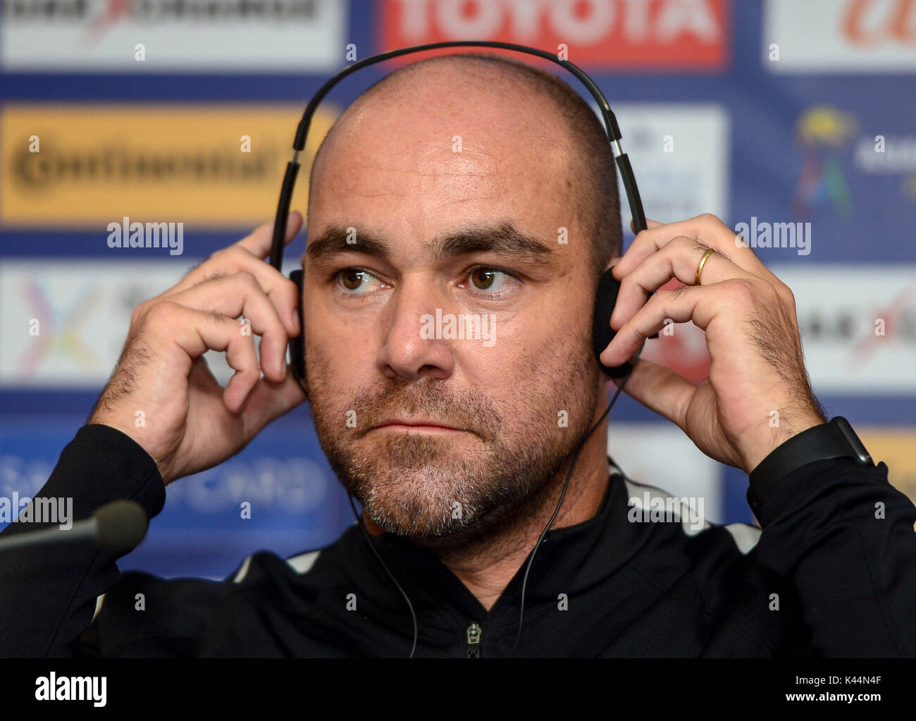Doha, Qatar. 4th Sep, 2017. Qatar National team Head Coach Felix ...